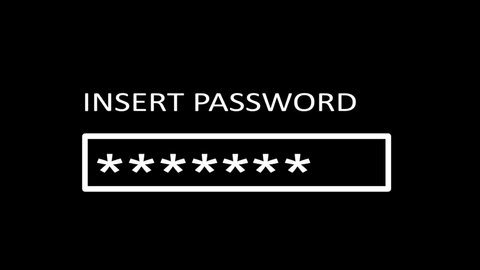 Password Animation Computer Data Security Protection Stock Footage ...