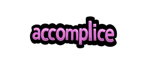 White Screen Animation Video Written Accomplice Stock Footage Video ...