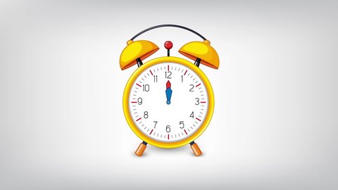 Vintage Cartoon Alarm Clock 0500 Minimal Stock Footage Video (100% ...