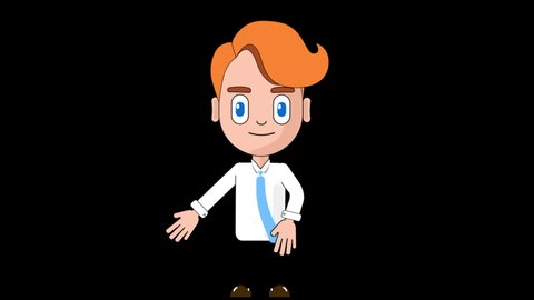 Man Talking Head Animation Character Loop Stock Footage Video (100% ...