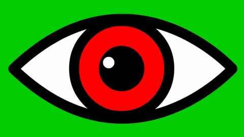 Animated Red Eye Close Blinks Eye Stock Footage Video (100% Royalty ...