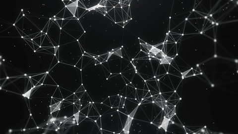 Abstract Dark Plexus Particles Background Black Stock Footage Video (100% Royalty-free ...