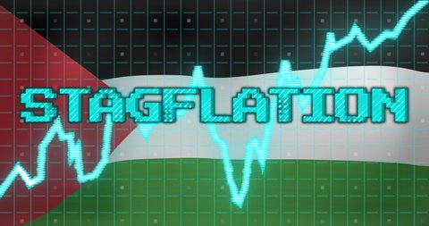 Animation Data Processing Stagflation Text Over Stock Footage Video (100% Royalty-free ...