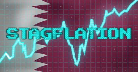 Animation Data Processing Stagflation Text Over Stock Footage Video (100% Royalty-free ...