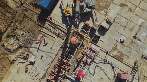 Top View Operation Crane Production Facility Stock Footage Video (100% ...