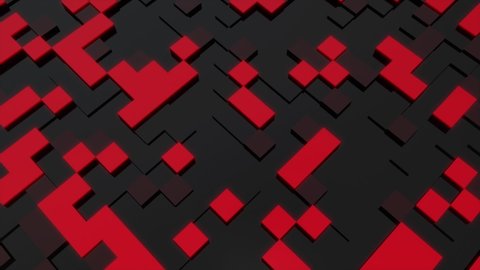 Red Black Pixels Background Animationfull Hd Stock Footage Video (100% ...