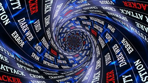 Hacker Keywords On Tunnel Walls Animation Stock Footage Video (100% ...
