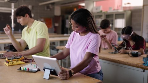 Group Diverse Teenage Students Learning Together Stock Footage Video ...