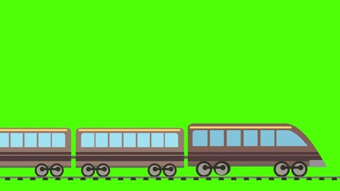 Simple Railroad Crossing Train Animation On Stock Footage Video (100% ...
