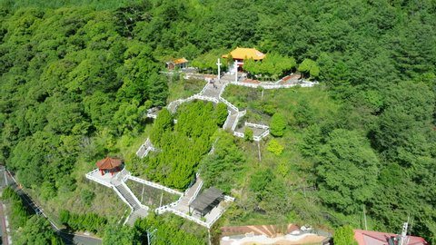 Aerial View Changching Shrine On Southern Stock Footage Video (100% ...