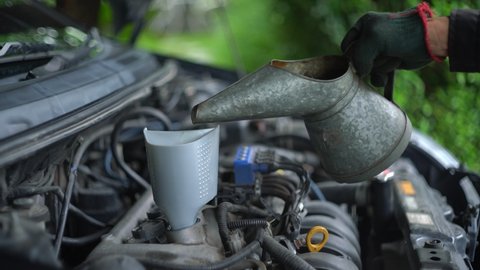 Inspection Engine Checking Motor Oil Level Stock Footage Video (100% ...