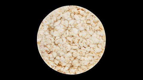 Puffed Rice Bread Rice Cakes Round Stock Footage Video (100% Royalty ...