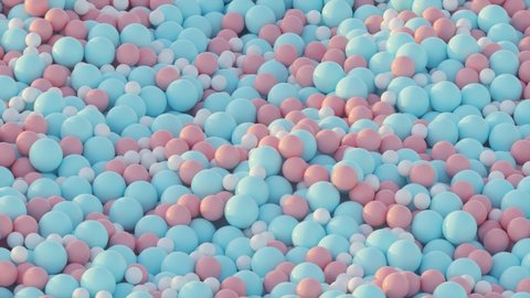3d Render Animation Blue Pink Bubbles Stock Footage Video (100% Royalty ...