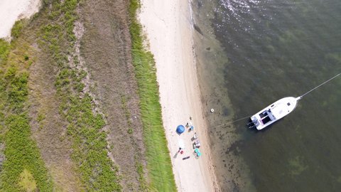 Drone 4k Cape Cod Sandbar Fly Stock Footage Video (100% Royalty-free ...