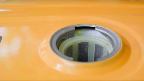 Fuel Poured Into Fuel Tank Yellow Stock Footage Video (100% Royalty ...