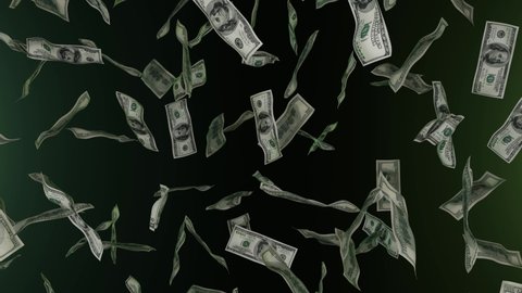 100 Dollar Bills Falling Down Banknotes Stock Footage Video (100% ...