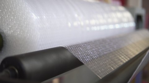 Function Bubble Wrap Machineshockproof Plastic Production Stock Footage ...