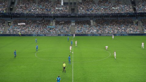 Soccer Football Championship Stadium Crowd Fans Stock Footage Video ...