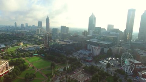 Atlanta Georgia Drone Skyline Aerial Cityscape Stock Footage Video (100 ...