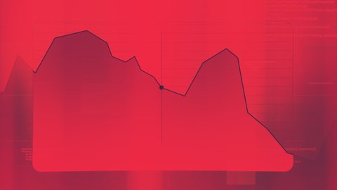 Red Graph Danger Motion Red Chart Stock Footage Video (100% Royalty ...