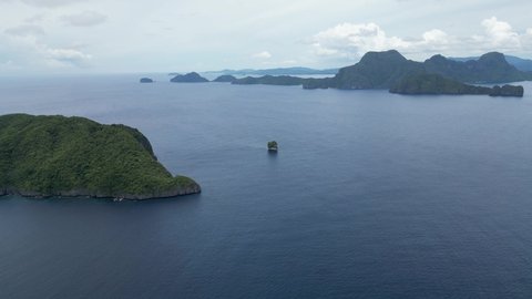 Drone Aerial Footage Micro Island El Stock Footage Video (100% Royalty ...