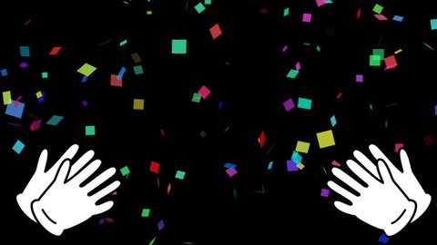 Applause Confetti Party Transparent Background Stock Footage Video (100 ...