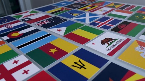 Camera Scene Sliding Over World Flags Stock Footage Video (100% Royalty ...