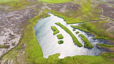 Aerial View Lough O Tuaidh On Stock Footage Video (100% Royalty-free ...