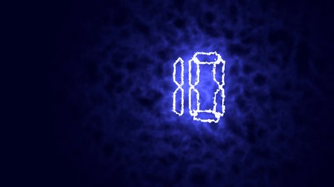 Digital Countdown Timer 10 Seconds Light Stock Footage Video (100% ...