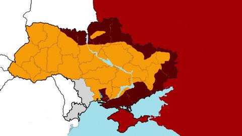 Change Borders On Map Since Start Stock Footage Video (100% Royalty ...