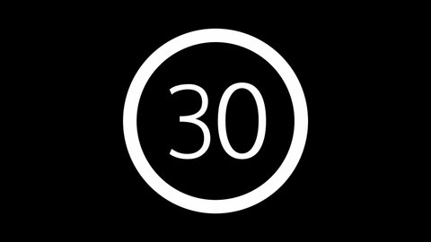 Simple 30 Seconds Countdown Timer Animated Stock Footage Video (100% Royalty-free) 1094400521 ...