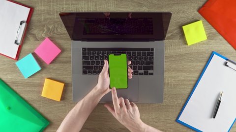 Man Flipping Through Photo Green Screen Stock Footage Video (100% ...