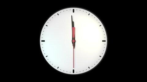 Wall Clock Time 1200 Pm Royalty Stock Footage Video (100% Royalty-free ...