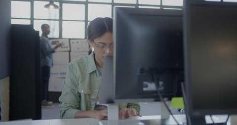 Business People Looking Computer During Meeting Stock Footage Video ...