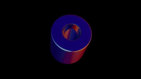 Metallic Cylinder Rotating Colorful Rotation Seamless Stock Footage ...