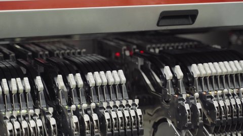 Automated Production Microcontrollers Boards Robotic Line Stock Footage ...