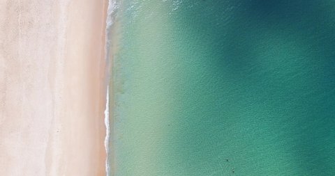 Topdown Beach Sand Island Phuket Ocean Stock Footage Video (100% ...