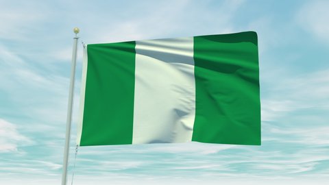 Seamless Loop Animation Nigeria Flag On Stock Footage Video 100