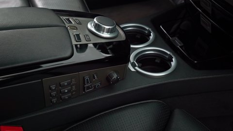 Multimedia Control Center Luxury Car Display Stock Footage Video (100% ...