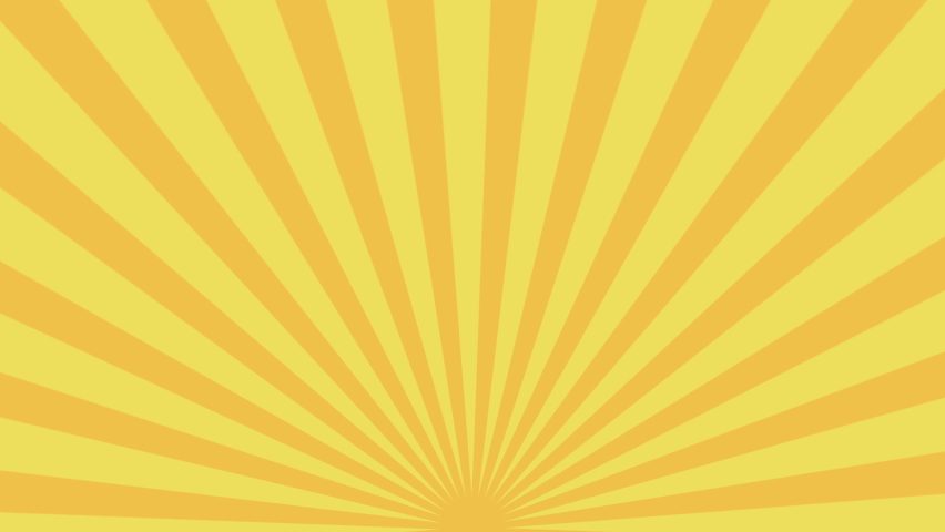Loopable: Blue sunburst, radial sun rays from top right, stripe background rotation. Video ...