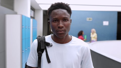 Portrait African American Young High School Stock Footage Video (100% ...