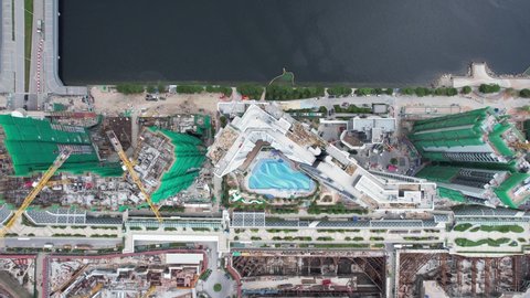 Seaside Commercial Residential Construction Site Kai Stock Footage ...