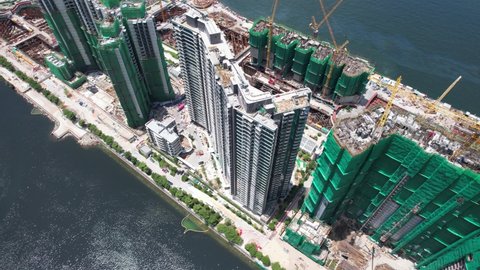 Seaside Commercial Residential Construction Site Kai Stock Footage ...