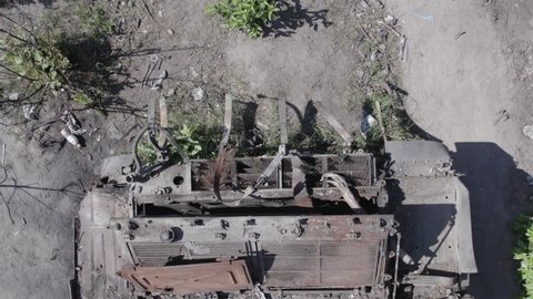 Exploded Military Equipment During War Ukraine Stock Footage Video (100 ...