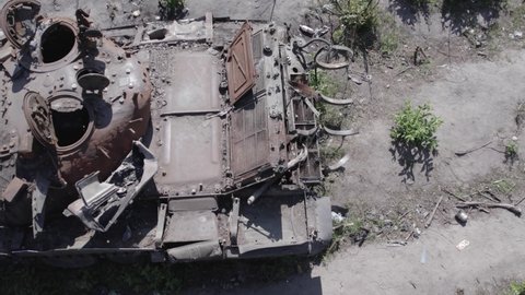 Exploded Military Equipment During War Ukraine Stock Footage Video (100 ...