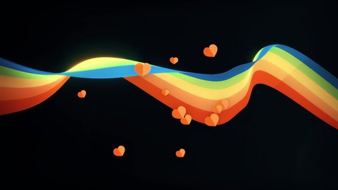 Lgbt Pride Month Animation Rainbow Pride Stock Footage Video (100% ...