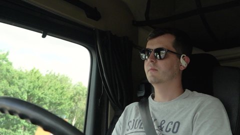 Driving Truck Town City Motorway Stock Footage Video (100% Royalty-free ...