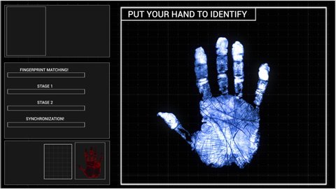 Biometric Hand Scanner Denied Access Data Stock Footage Video (100% ...