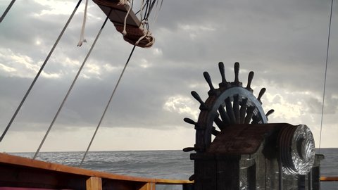 Rudder Pirate Ship Render 3d Stock Footage Video (100% Royalty-free ...