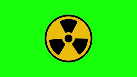 Animated Radiation Spinning Around Nuclear Sign Stock Footage Video ...